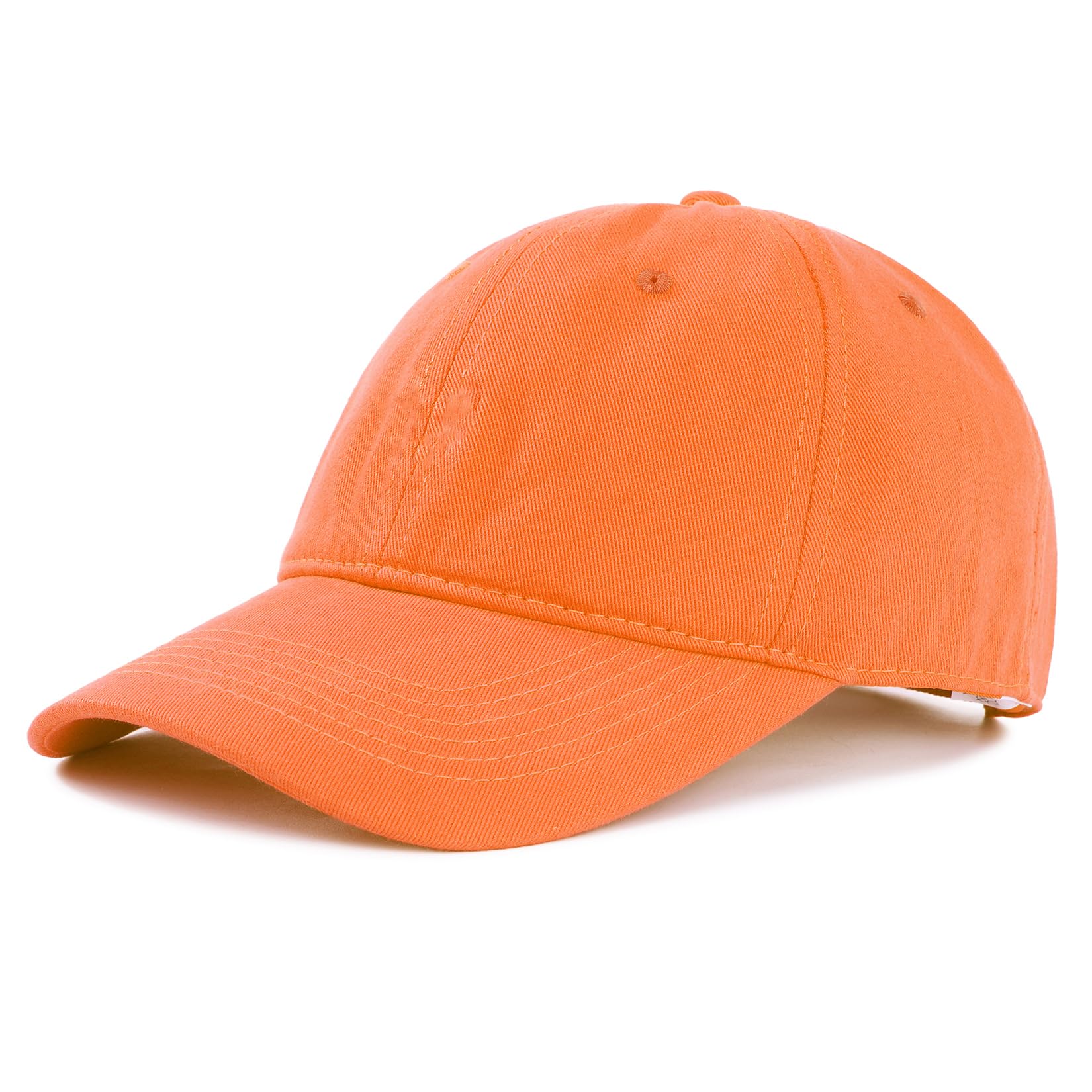 Smile Face Baseball Cap for Women Men Cotton Running Hats Adjustable Dad Hat Low Profile Unstructured Orange Hat Orange One Size