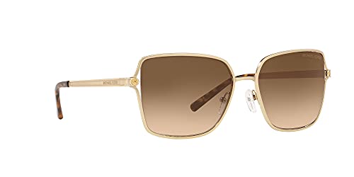 Michael Kors Cancun MK 1087 101413 Satin Light Gold Metal Square Sunglasses Brown Gradient Lens