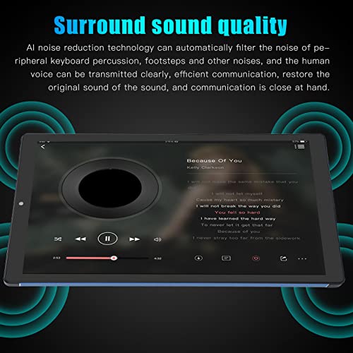 Yoidesu 10.1 Inch Tablet Android 12, Ten Core Pad with Dual Camera, 6GB Ram 128GB ROM, 1960x1080 HD IPS Screen, WiFi, Bluetooth, 8800mAh Battery, for Kids Adults, Blue (US)