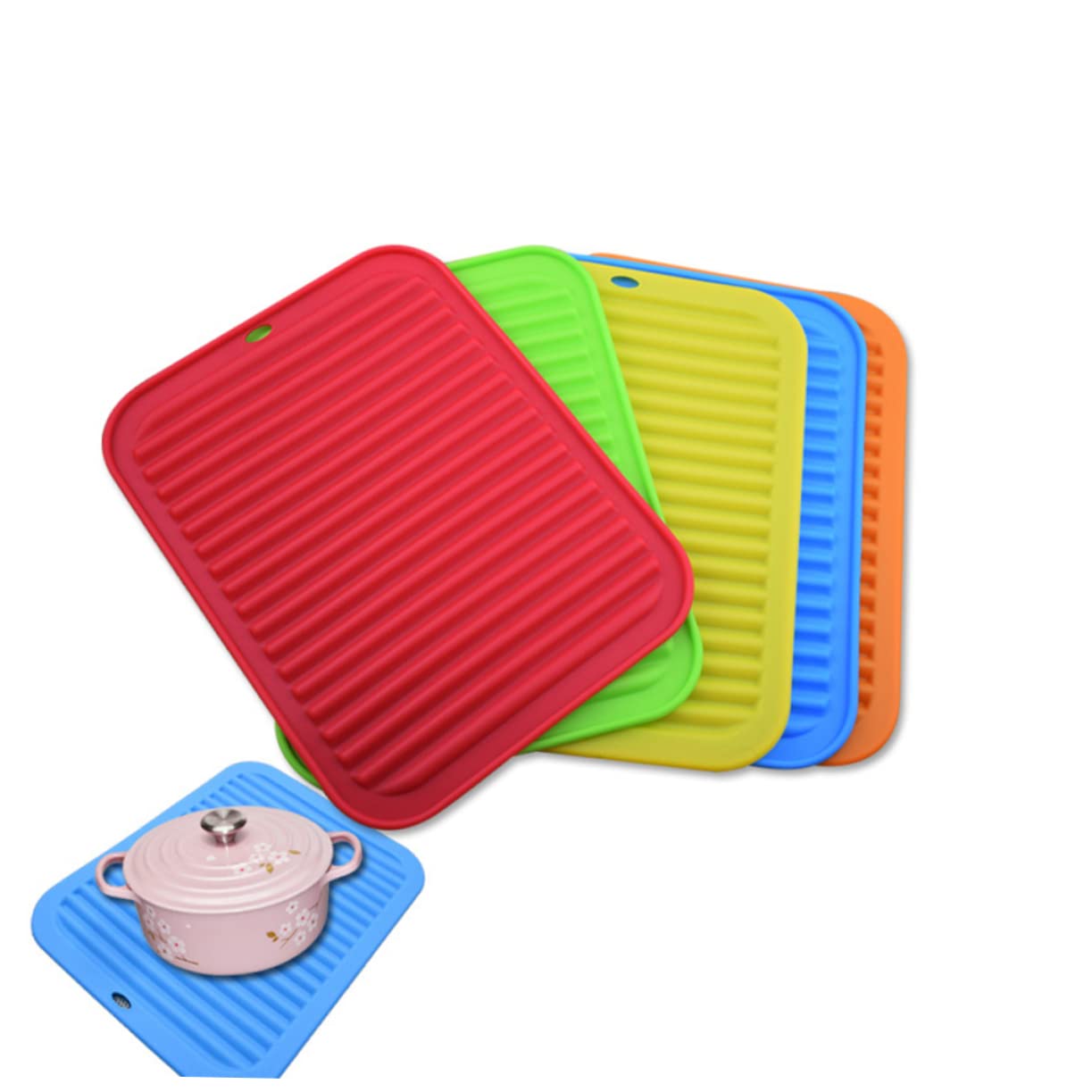 OKUMEYR Drain Tray Drying Mat Insulation Pad Silicone Mat Mat Large