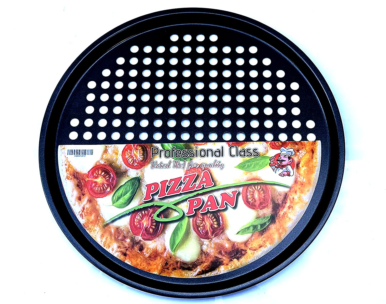 Pizza Pan with holes -Nonstick Carbon Steel Pizza Pan, Pizza pans,Pizza Tray Bakeware Perforated Round For Home Kitchen - PROFESSIONAL CLASS 32.5CM Diameter 12 3/4" INCHES with Fast Crisp Technology