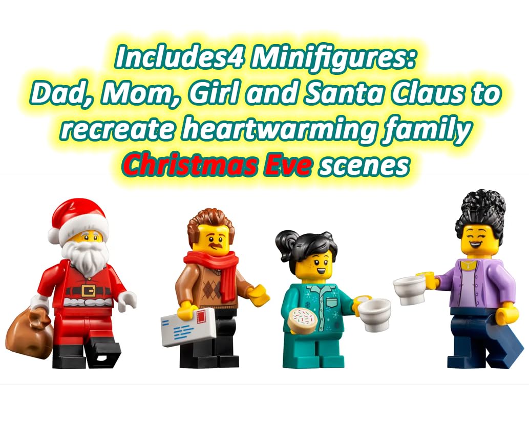 LEGO Icons 10293 Santa's Visit Winter Village Collections (1445 Pieces)