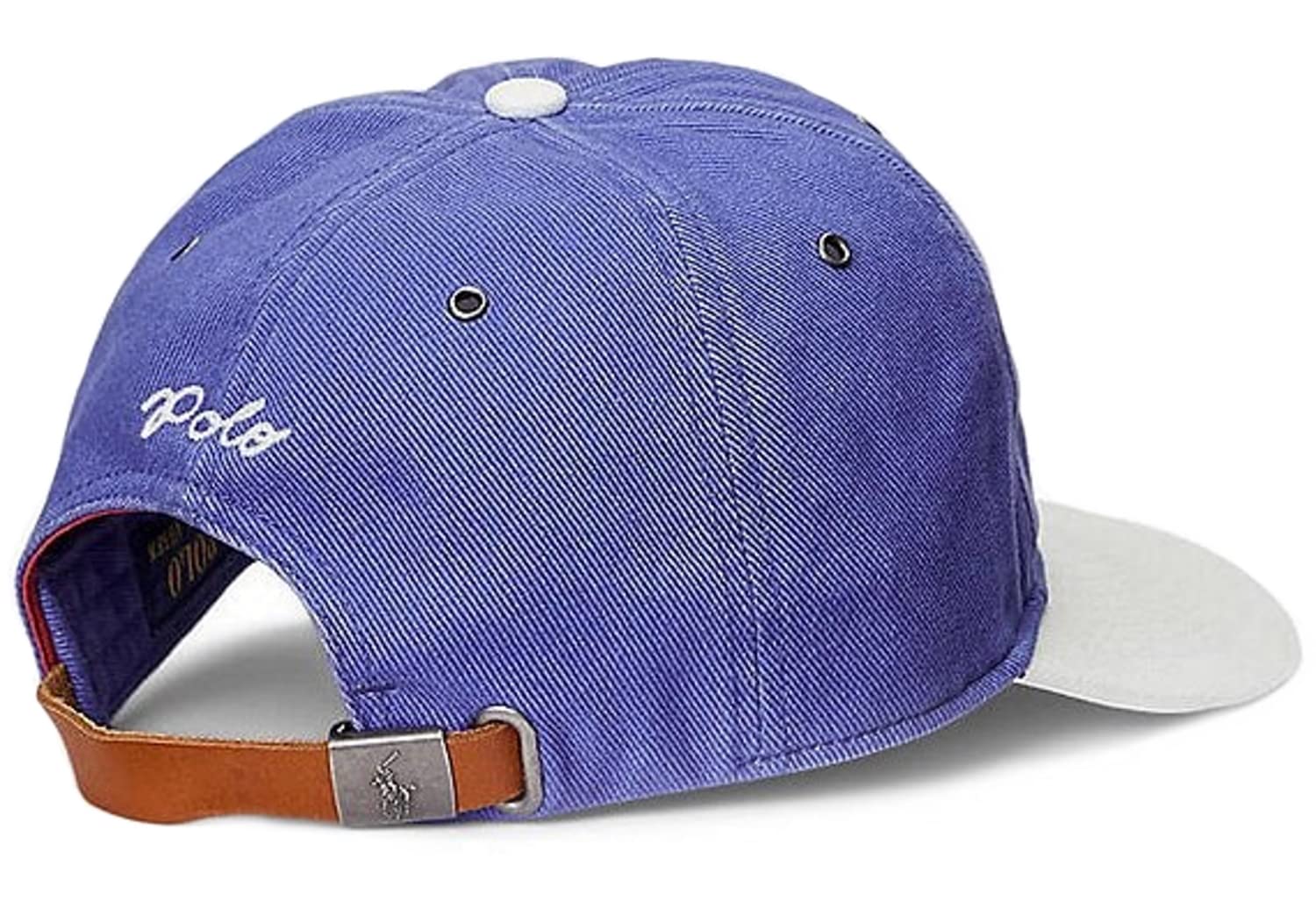 Polo Ralph Lauren Retro Baseball Logo Cotton Chino Ball Cap Liberty Blue Deckwash 1967