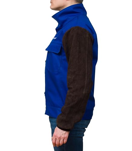 Waylander DVALIN Hybrid FR Leather Welding Jacket Flame Retardant Cotton Leather