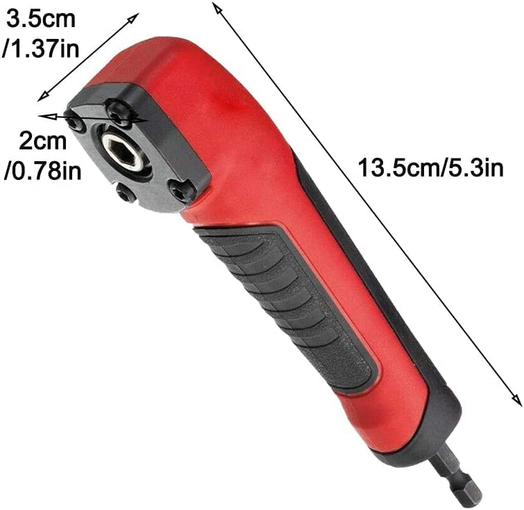 Right Angle Attachment Electric Screwdriver Repair 90 Degree Corner Device Screwdriver Socket Adapter Drill Bit Corner Adapter, ABS Handle