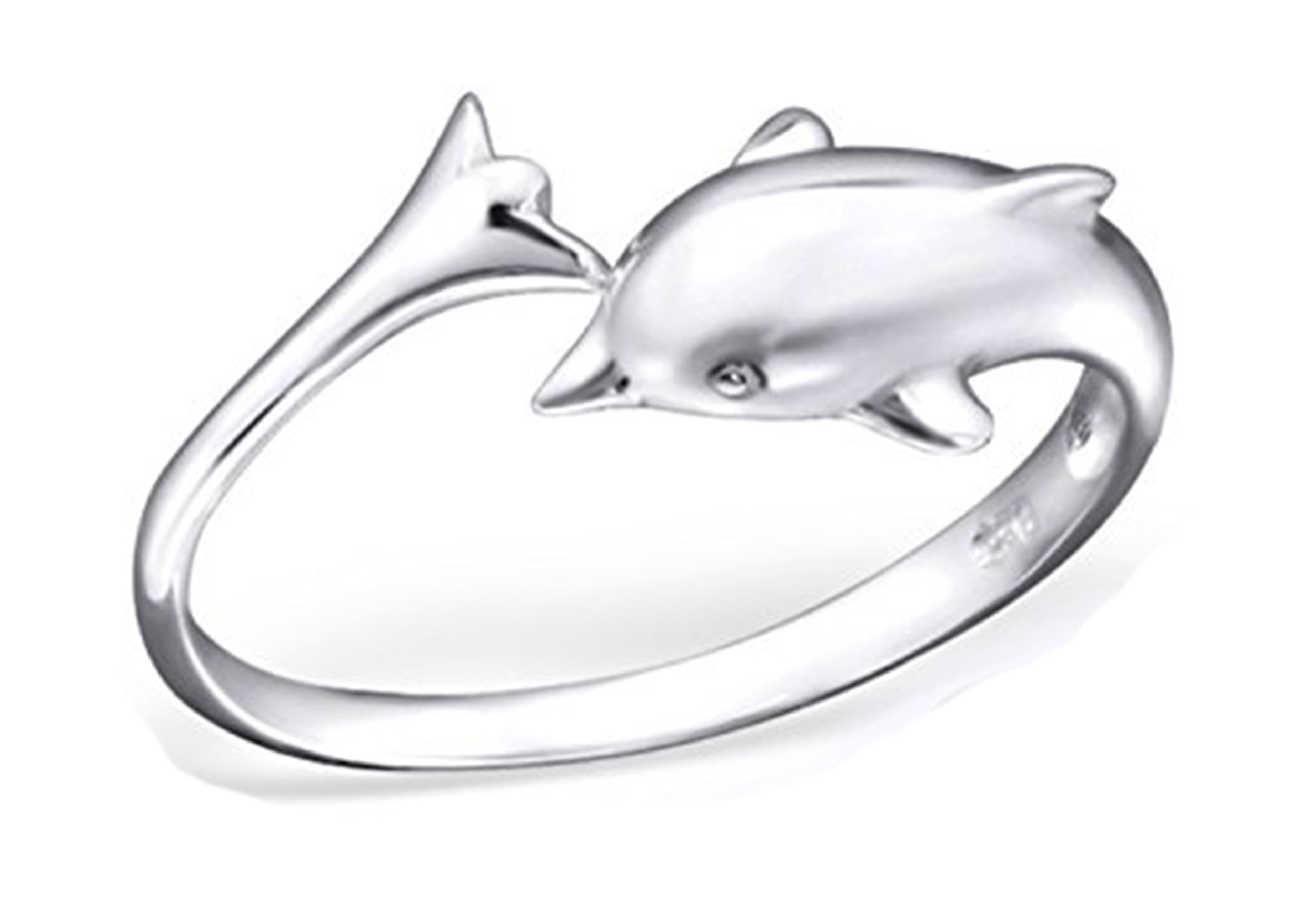 Kiwi Daisy Dolphin / Fish .925 Sterling Silver Toe Ring (Adjustable)