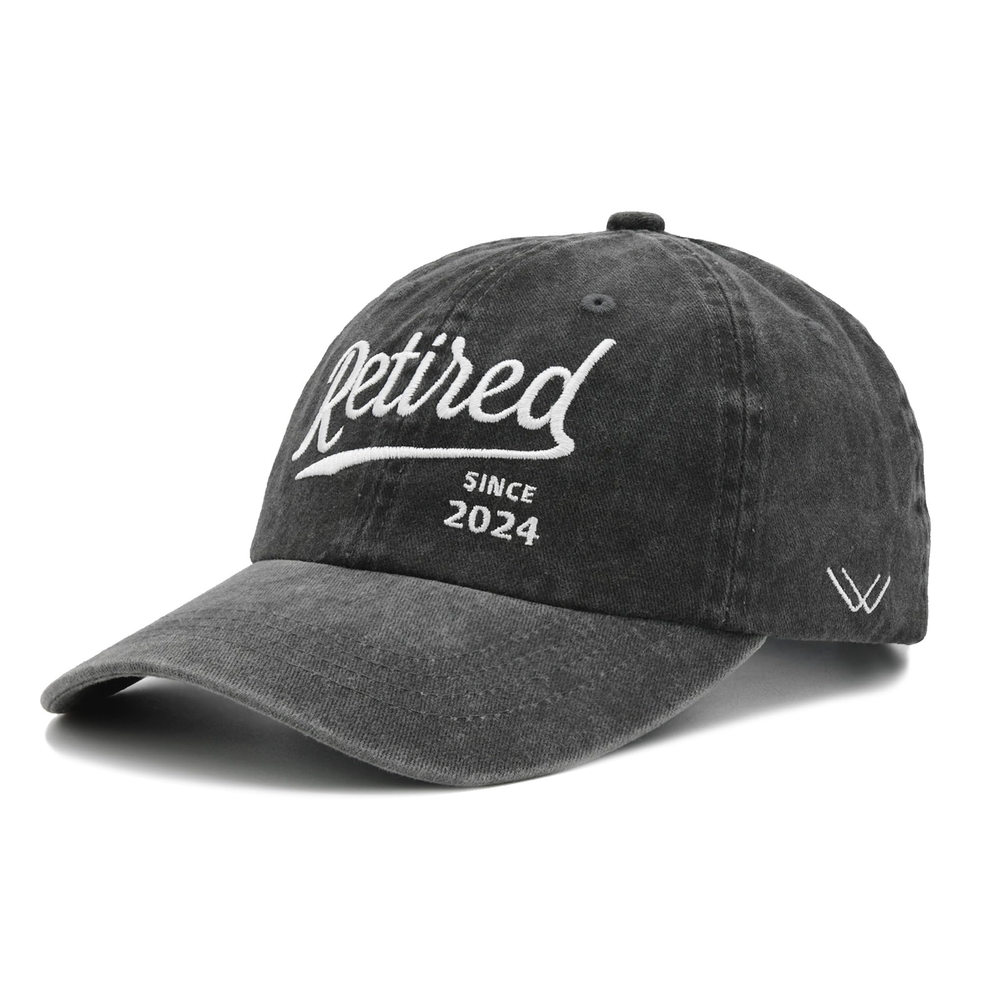 Waldeal Retired Since 2024 Hat, Retirement Gifts for Men Women, Washed Embroidered Vintage Baseball Cap Black