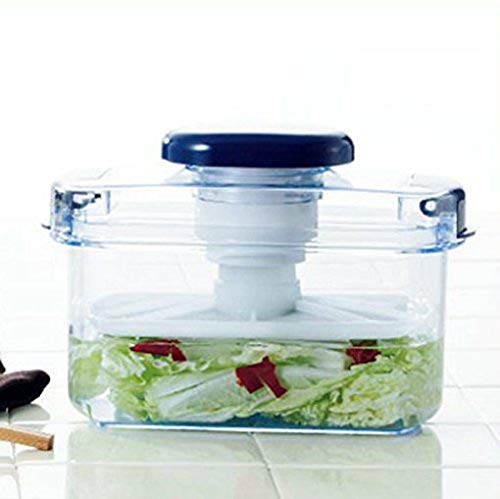 Risu E-30 Instant Pickle Container, Round, Green, 0.8 gal (3 L), High Pet, Recipe Included, Made in Japan