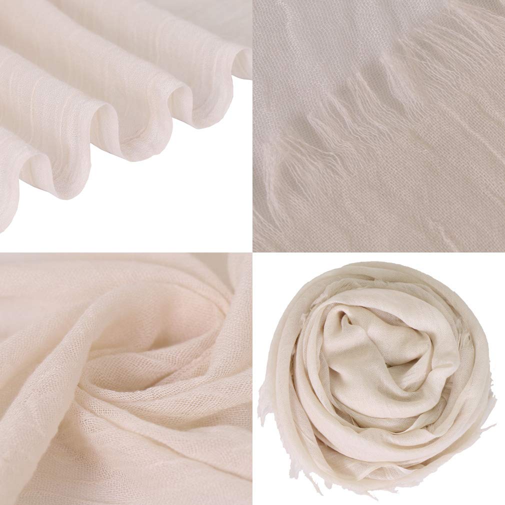 LMVERNA Beige Fashion Scarf Lightweight Soft Shawl Summer Beach Wrap Shawl for Women (Beige)