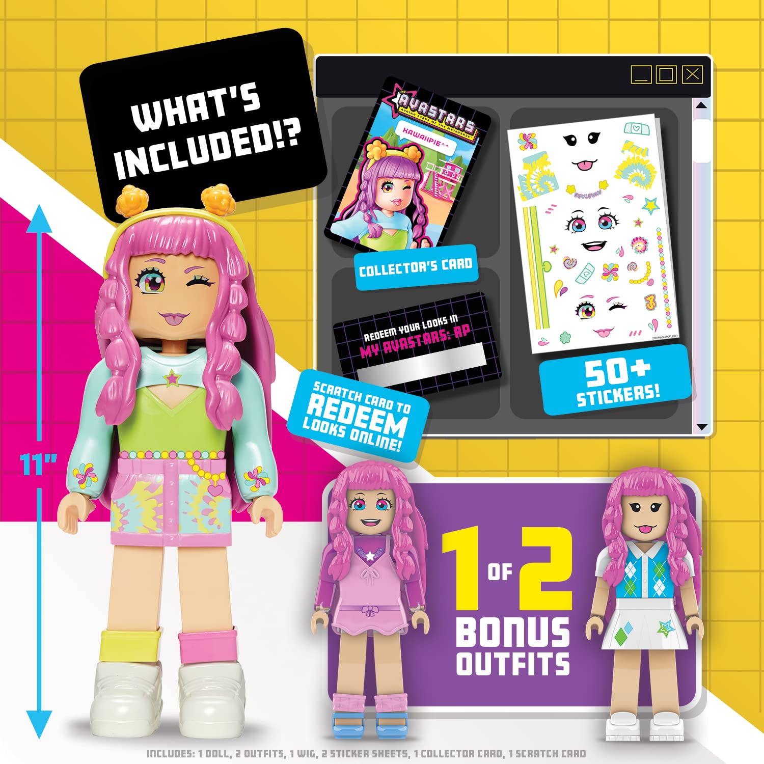 My Avastars KawaiiPie^^ β 11" Fashion Doll with Extra Outfit β Personalize 100+ Looks