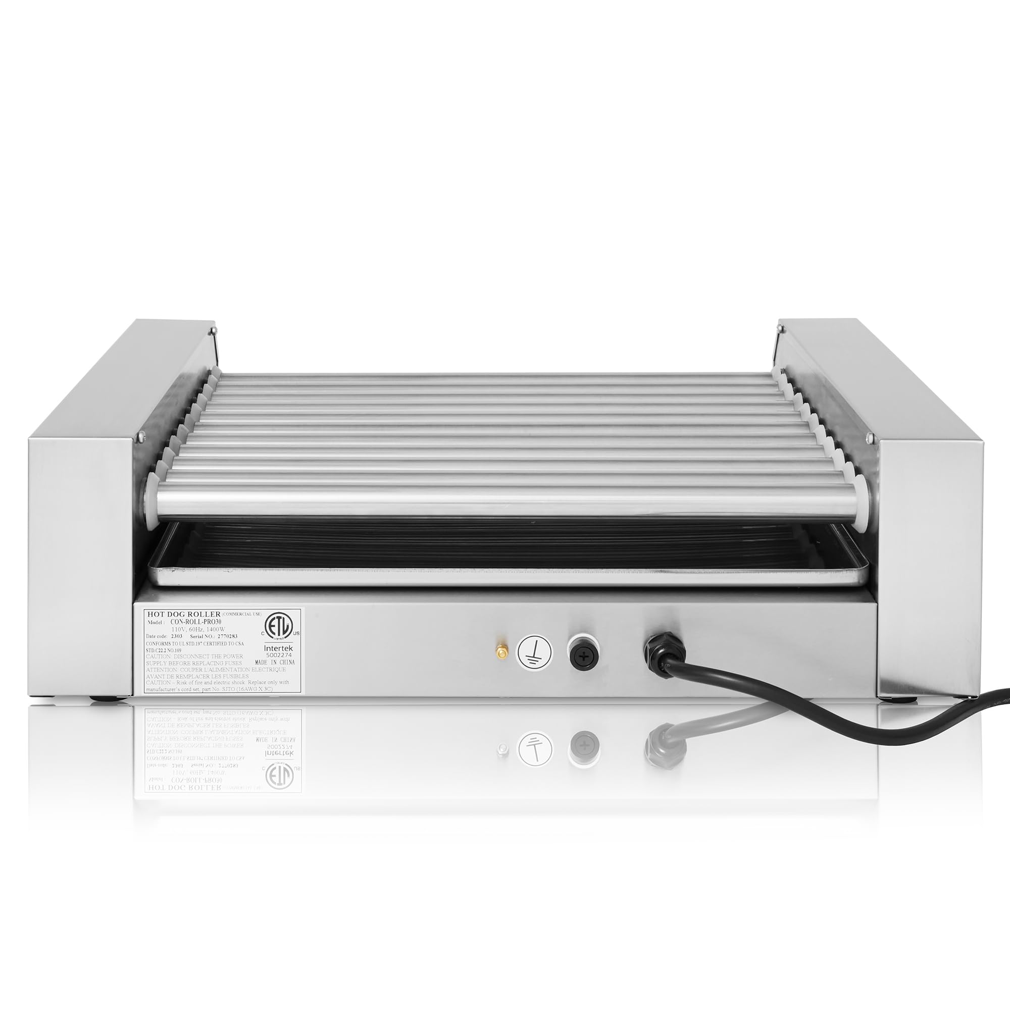 Olde Midway Electric 30 Hot Dog 11 Roller Grill Cooker Machine 1400-Watt - Commercial Grade