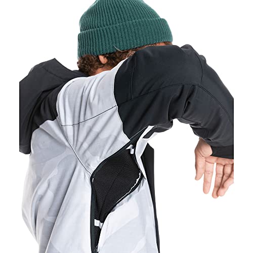 Quiksilver Men's Mission Printed Block Jacket S Snow White-Camouflage