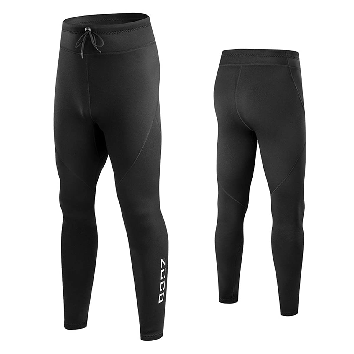Men and Women's Wetsuit Pants 1.5 mm Neoprene for Kayak Paddle Board Swimming Diving Snorkeling Surfing,High Waisted with Drawstring (XL)