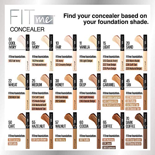 Maybelline New York Fit Me Matte + Poreless Liquid Foundation, Pouch Format, 358 Lattee, 1.3 Ounce