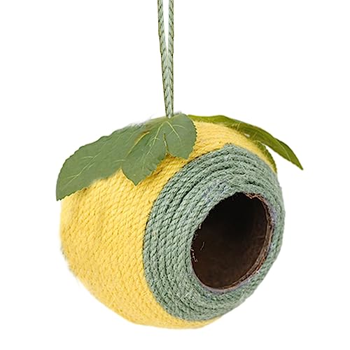 LIETEX Coconut Shell for Parrot | Coconut House for Birds | Portable Hamster Hanging House, Cave Breeding Parakeets Natural Coconut for Parrots, Conures, Sparrows, Cockatiels