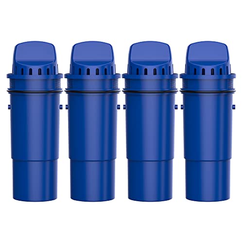 Waterdrop Replacement for Pur® Water Filter, CRF-950Z NSF Certified Pitcher Water Filter, Compatible with Pur® Pitchers and Dispensers PPT700W, CR-1100C and PPF951K Water Filter, Pack of 4