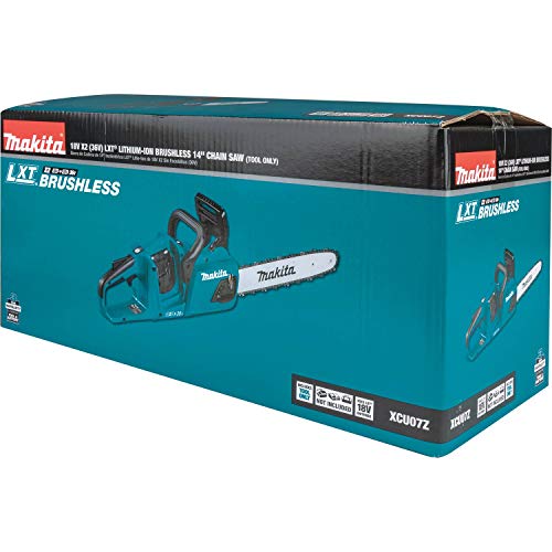 Makita XCU07Z 18V X2 (36V) LXT Lithium-Ion Brushless Cordless 14" Chain Saw, Tool Only, Teal