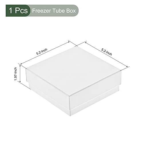 YOKIVE 1 Pcs Freezer Tube Rack Box, Waterproof Cardboard 1.5/1.8/2ml Centrifugal Holder with 100 Holes | Keep Tidy, Great for Lab (Hole Size, 12x12mm)