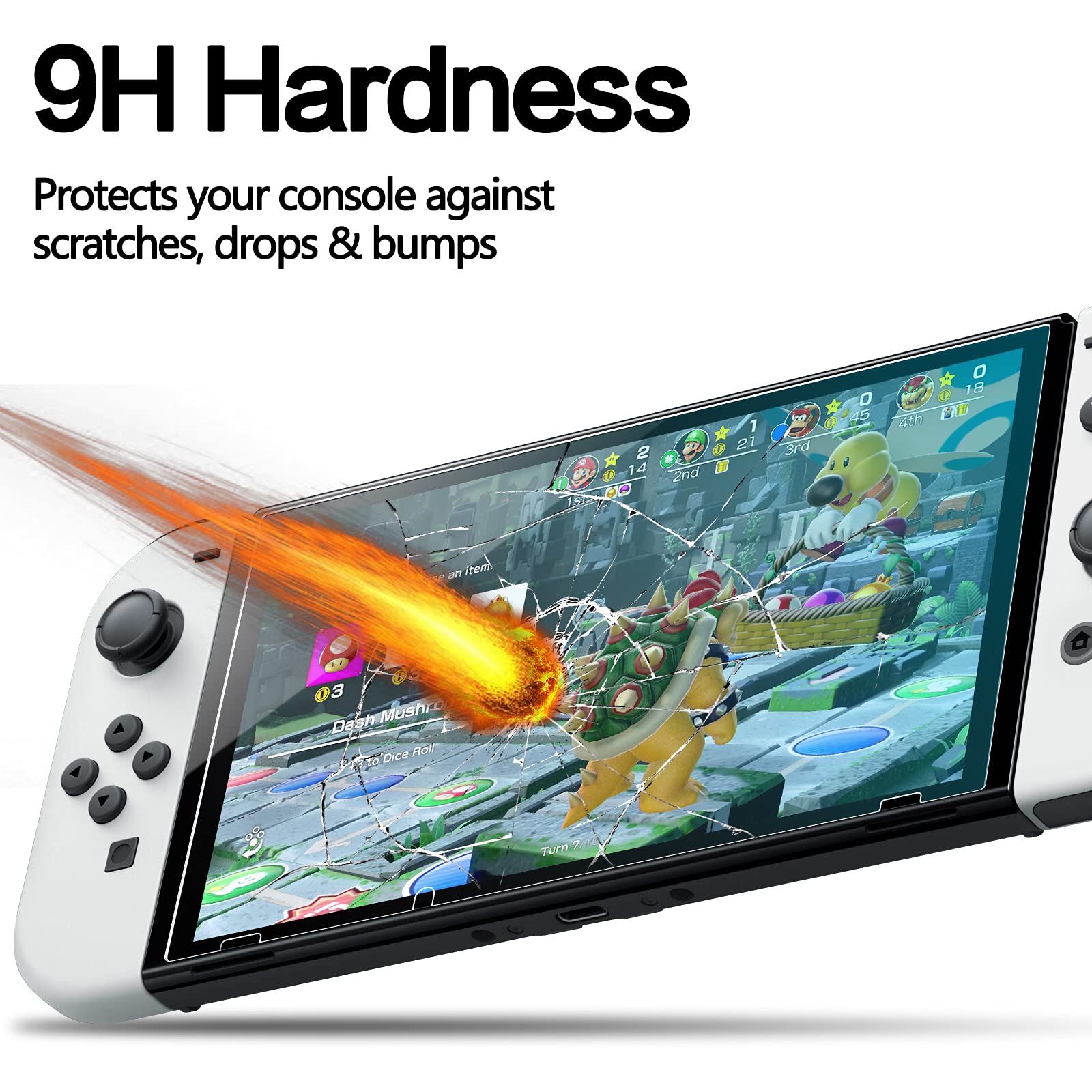 MIUOLV [4 Pack] Screen Protector Tempered Glass for Nintendo Switch - Transparent HD Clear Anti-Scratch Screen Protector for Nintendo Switch 2017 (Clear)
