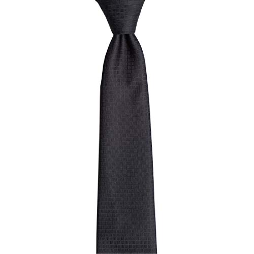 KissTies Black Tie Mens Checkered Necktie Wedding Ties For Men