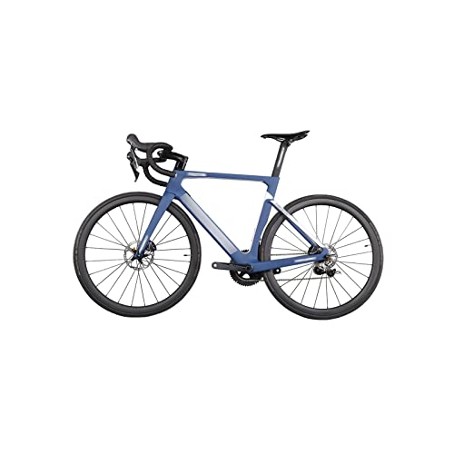 QYTECzxc Mens Bicycle Full Carbon Road Bike Flat Mount Disc Brake Bike Wheelset Max Tire 28mm with Axle (Size : Medium)