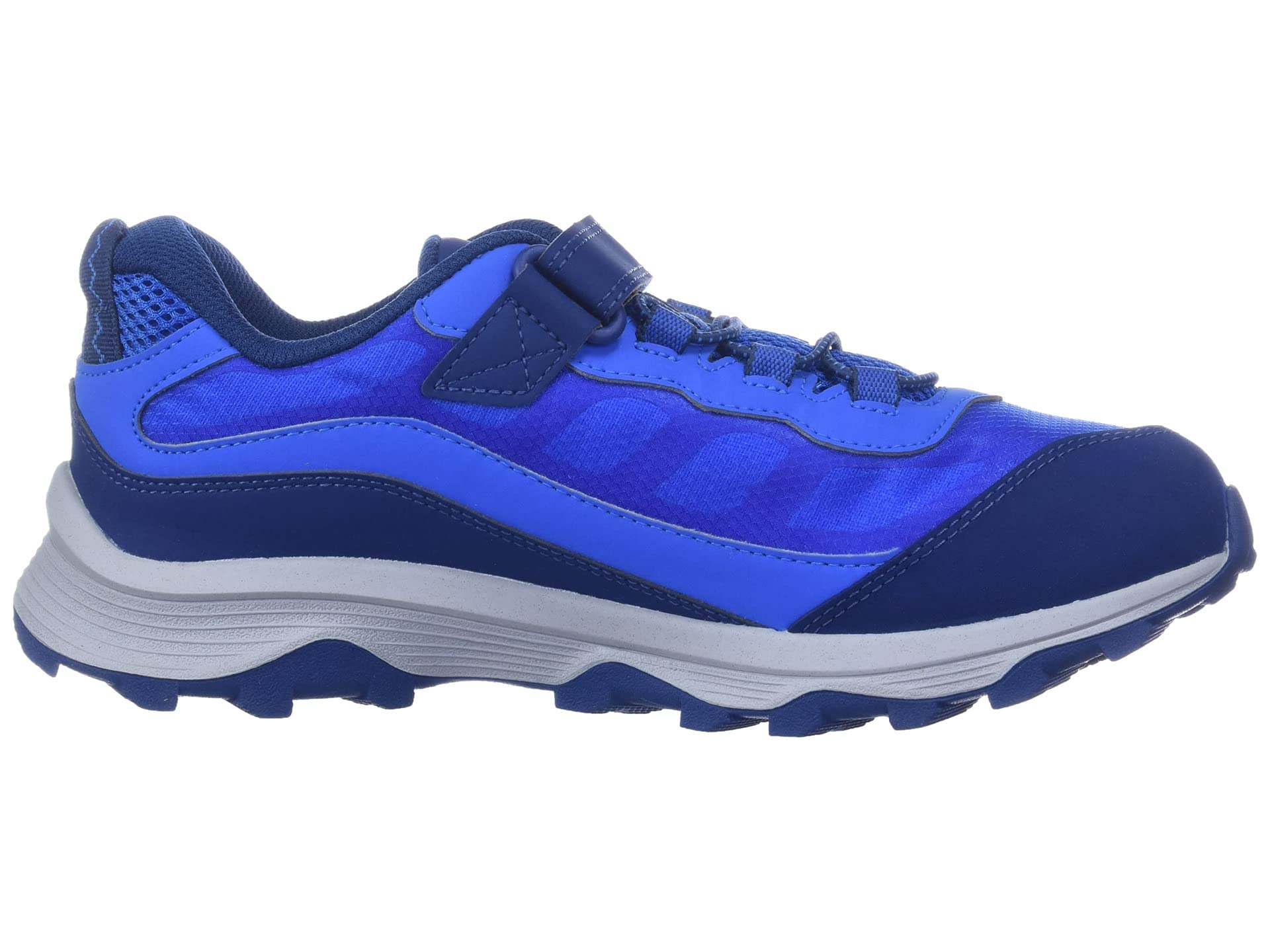 Merrell Moab Speed Low Alternative Closure Waterproof Hiking Sneaker, Blue, 4.5 US Unisex Big Kid