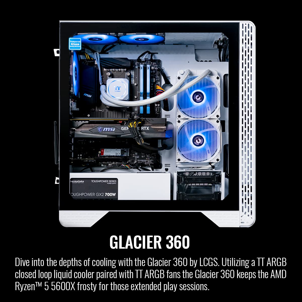 Thermaltake Gaming Desktop with AOC 27" Curved Gaming Monitor Bundle
