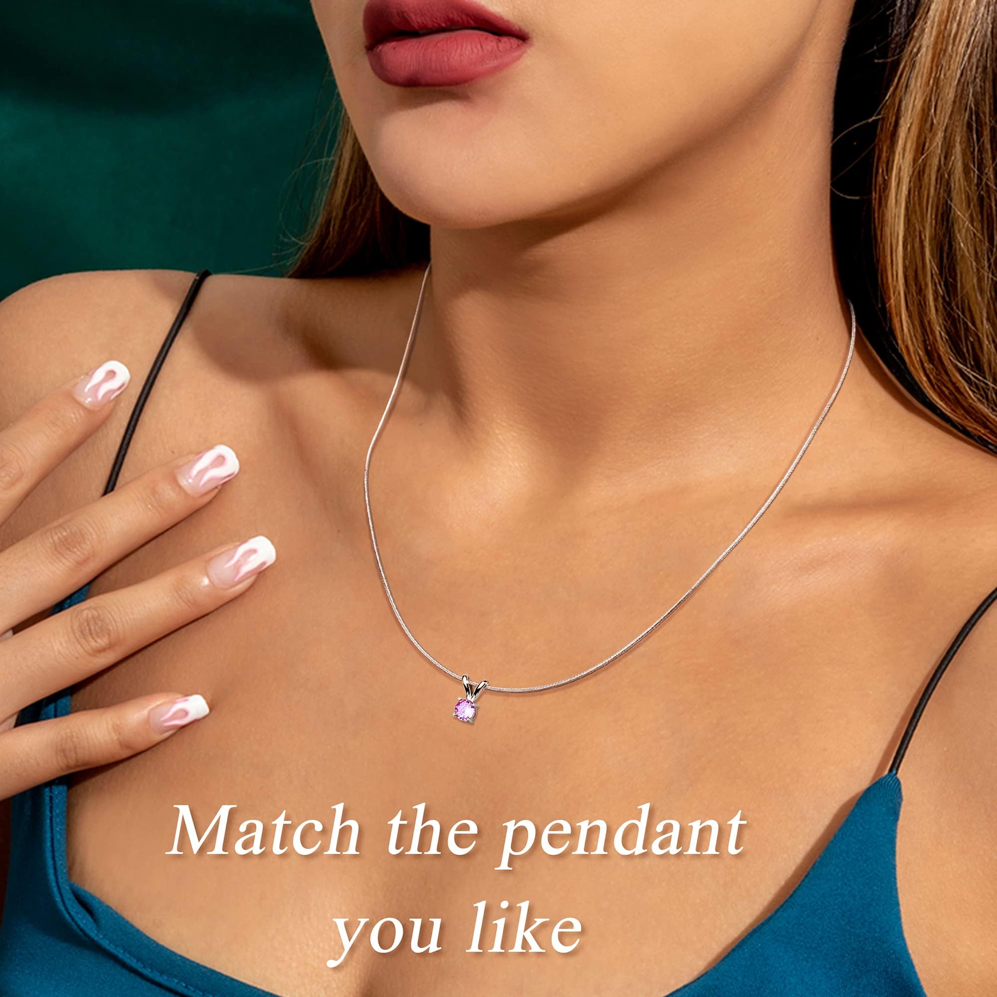 LOLIAS 2 Pcs Stainless Steel 1mm Round Snake Chain Box Chain Necklace Super Thin & Strong,18 Inch