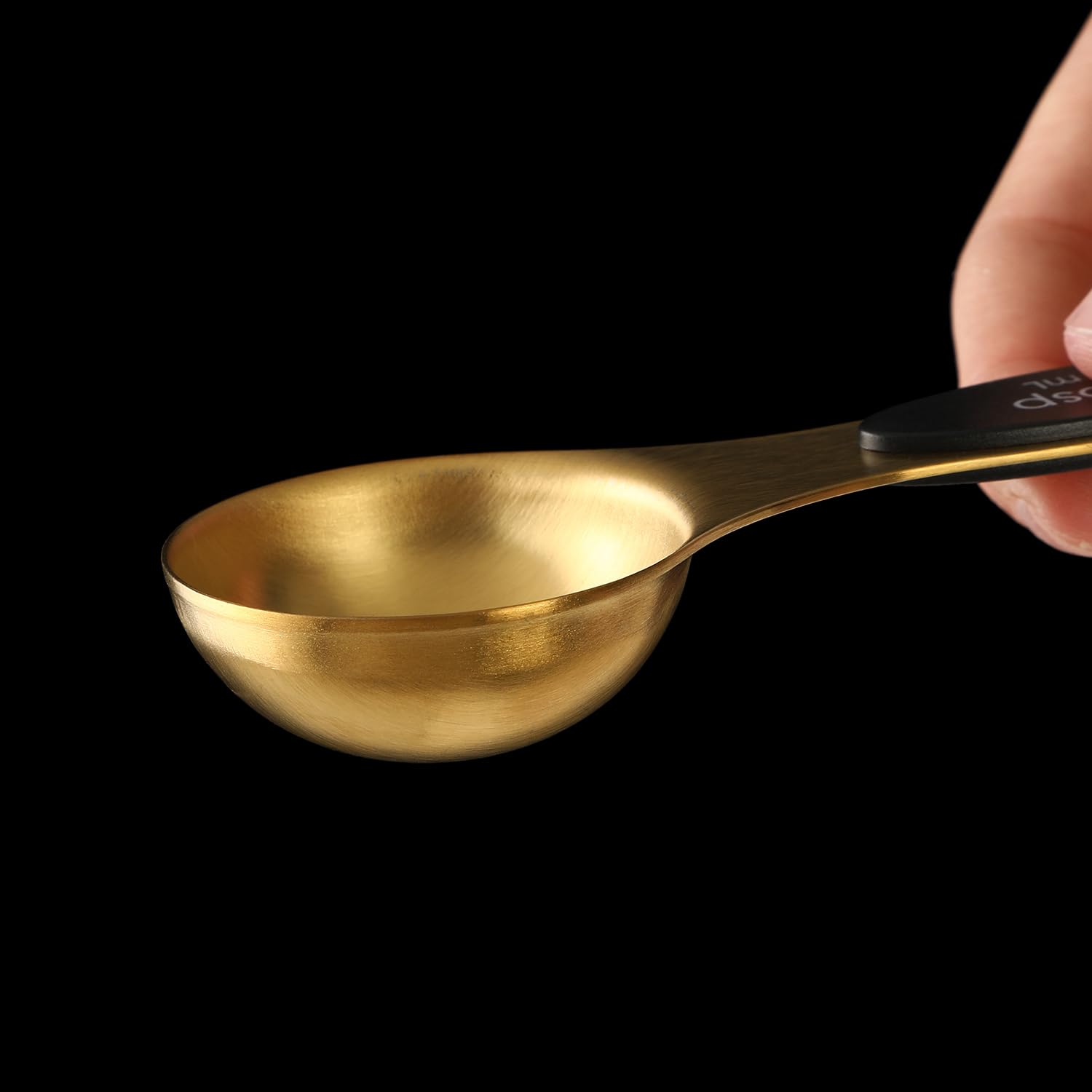 TLQSM Magnetic Measuring Spoons Set, Stainless Steel, Dual Sided, Stackable, Dual Sided for Measuring Dry and Liquid Ingredients, Fits in Spice Jars, Set of 8(Gold )