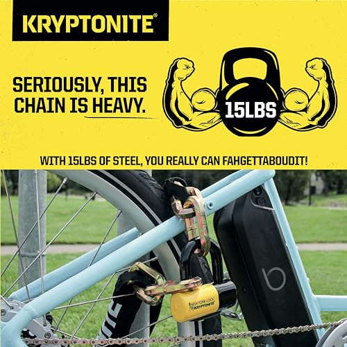 Kryptonite New York Fahgettaboudit Chain 1415 & New York Disc Lock (Weight 15.25 lbs)