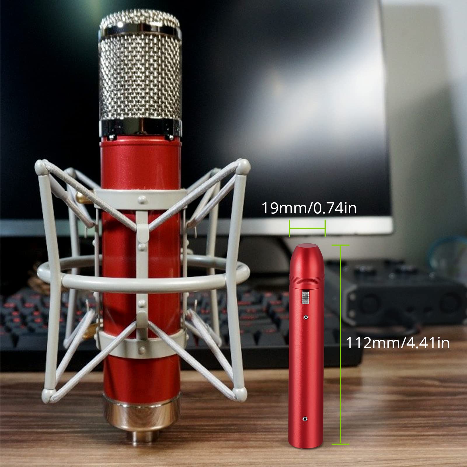 Microphone Preamp, LiNKFOR Dynamic Microphone Amplifier, 28dB Gain Range Microphone Preamp for Livestream, Broadcast, Podcast, Vocal Recordings