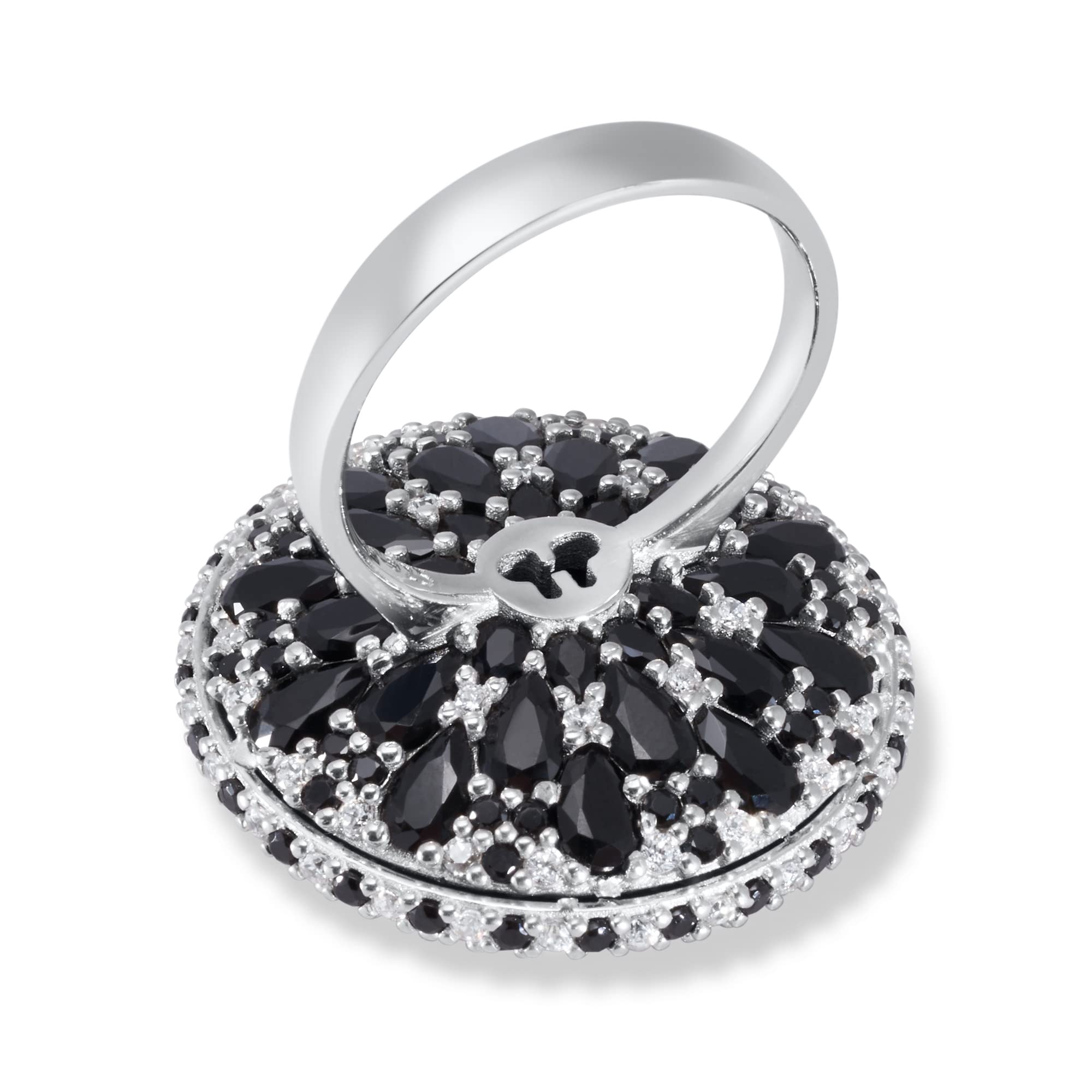 Pharaoun Mini Night Mandala Cocktail Ring in Sterling Silver - Size 5
