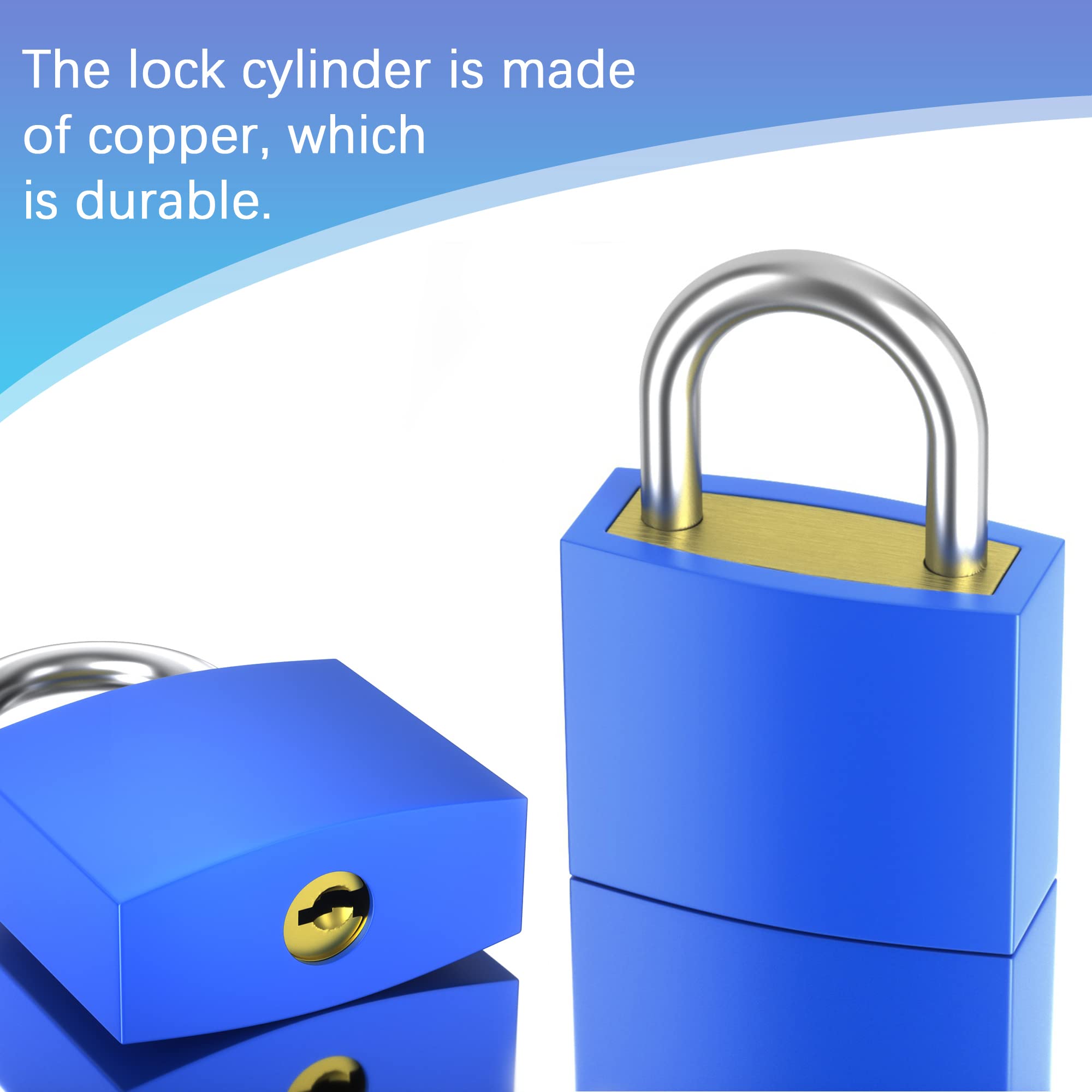 OljezziYa 10 Pcs Suitcase Locks with Keys, Small Padlock with Key, Luggage Padlocks, Mini Keyed Padlock for Travel Bags, School Gym Locker, Toolbox - 23mm (Colorful)