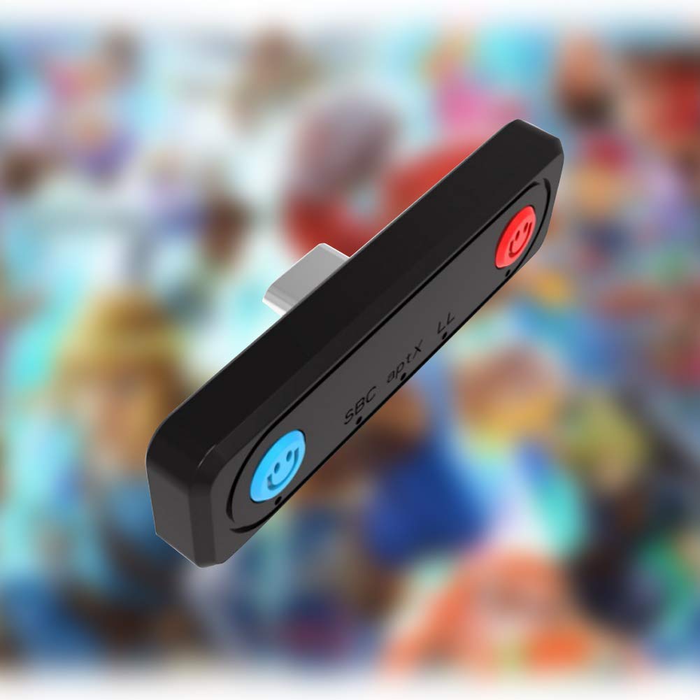 Micnaron Bluetooth 5.0 Audio Transmitter Adapter Ultra Slim with USB C Cnoector Built-in Digital Mic APTX Low Latency for Nitendo Switch Lite Compatable with PS4 PS5 Computer, Support Dual Connections