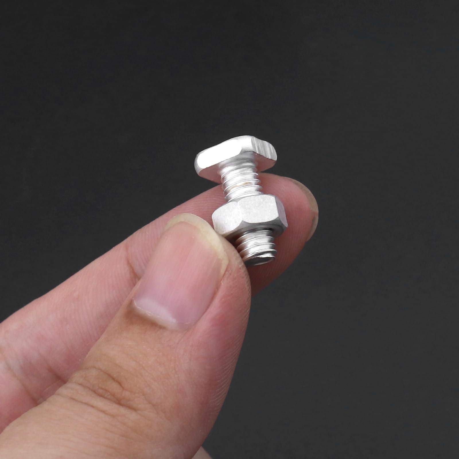 Micro Traders M6 Glazing Bar Bolt Repair Kit, 50pcs Square Head Bolt and 50Pcs Nut for Glasshouse Repair Fixing