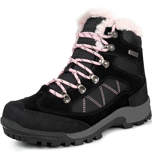 R CORD Womens Outdoor Hiking Boots Waterproof Non-Slip Work Boots Gold Size 12.5
