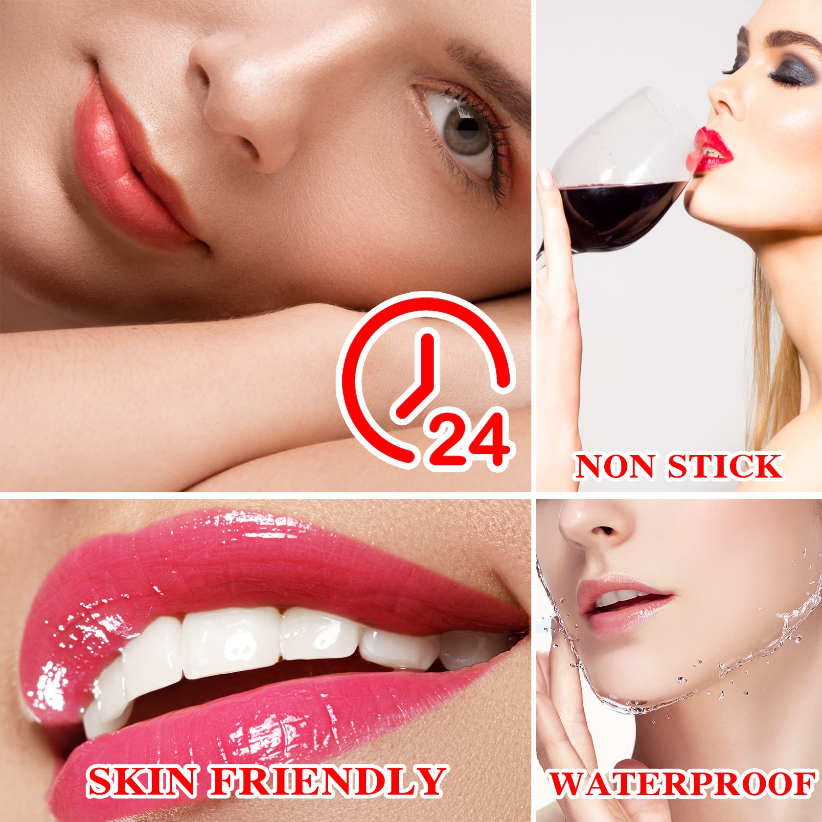LZYLLS 8 Pcs Color Changing Change Lipstick,Magic Lipstick Jelly Lip Balm,Moisturizer Tinted Lip Tint Stain Long Lasting Waterproof Temperature Color Change Lip Gloss
