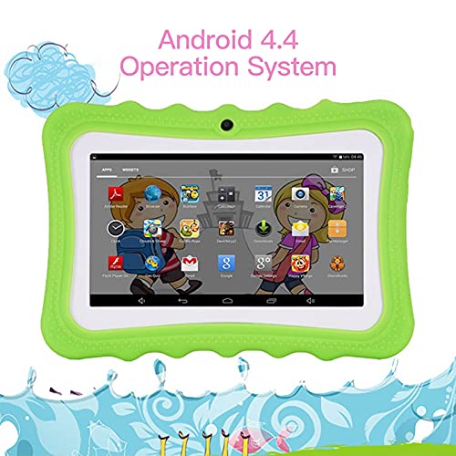 ZSEM Children Tablet 7 Inch Display Screen Dual Camera Quad-core WiFi Version Early Educational Learning Hine Gift for Toddlers Children