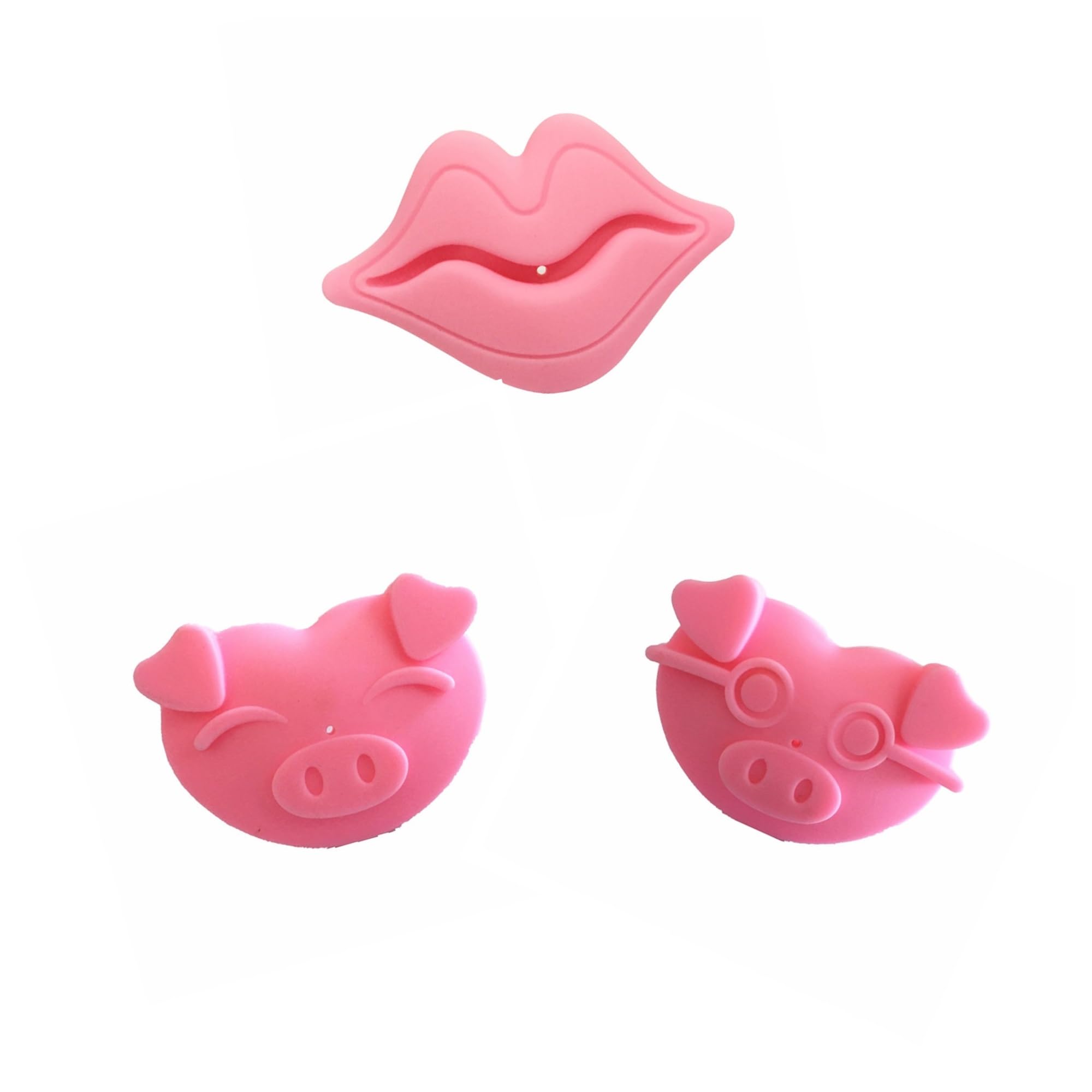 UgKsbdVjk 3pcs Funny Dog pacifier Silicone Buck Teeth Pacifier for Puppy Red Lips Cat Dog Snout Puppy Dental Health Pet Supplies(BI-4PCS)