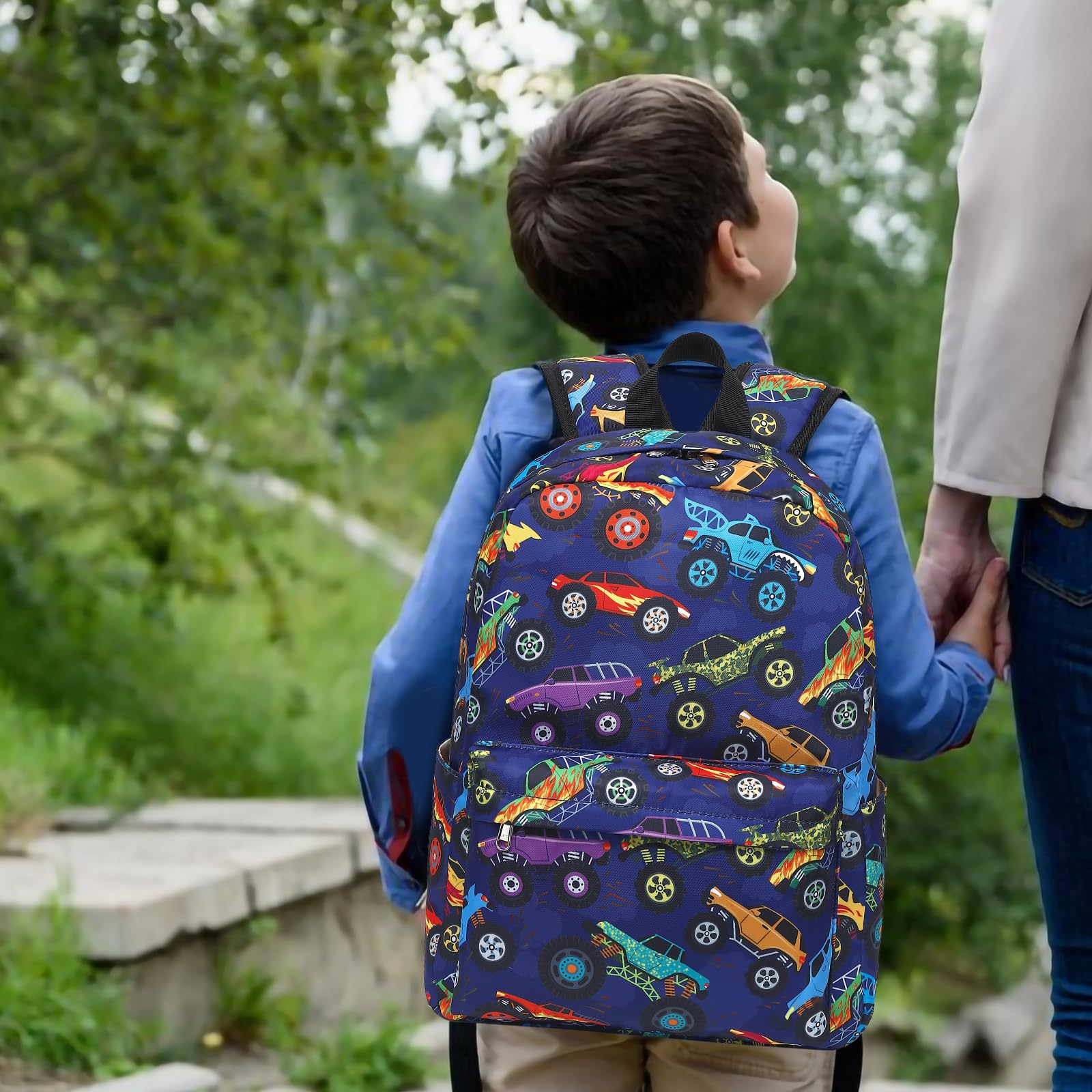 LEDAOU Kids School Backpack with Lunch Box for Boy Kindergarten BookBag School Bag Preschool Kindergarten Toddler Backpack (Rabbit Butterfly)