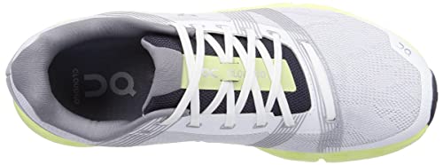On Women's Cloudgo Sneakers, Frost/Hay, White, Green, 5 Medium US