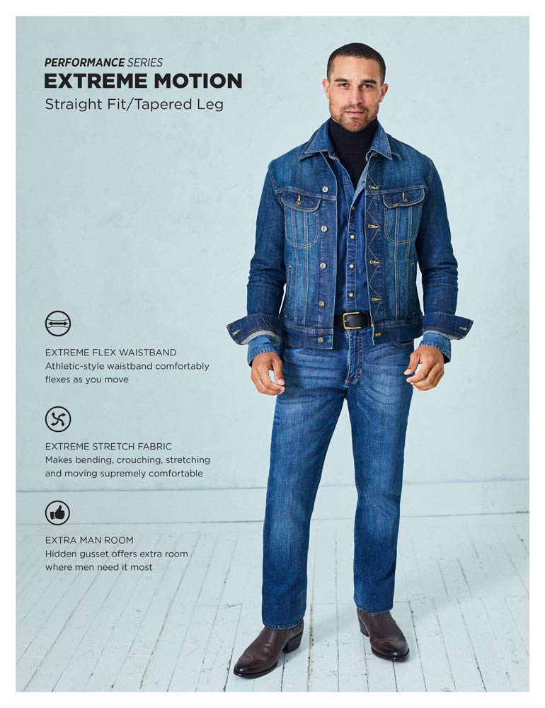 Lee Men's Extreme Motion Straight Taper Jean Boston 38W x 30L