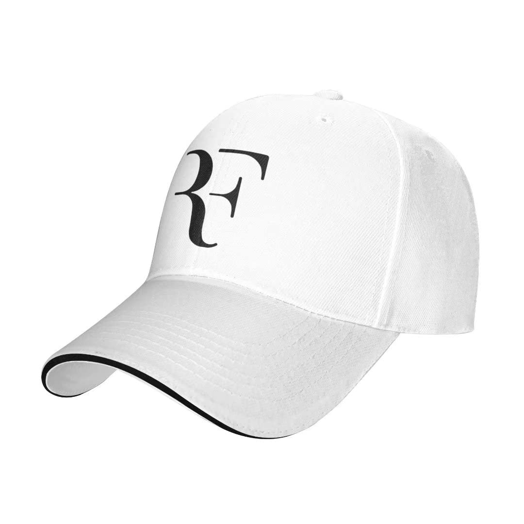 ROGER FEDERER Hat Mens Hats Casual Outdoor Baseball Cap Adult Unisex Classic Adjustable Sandwich Caps White