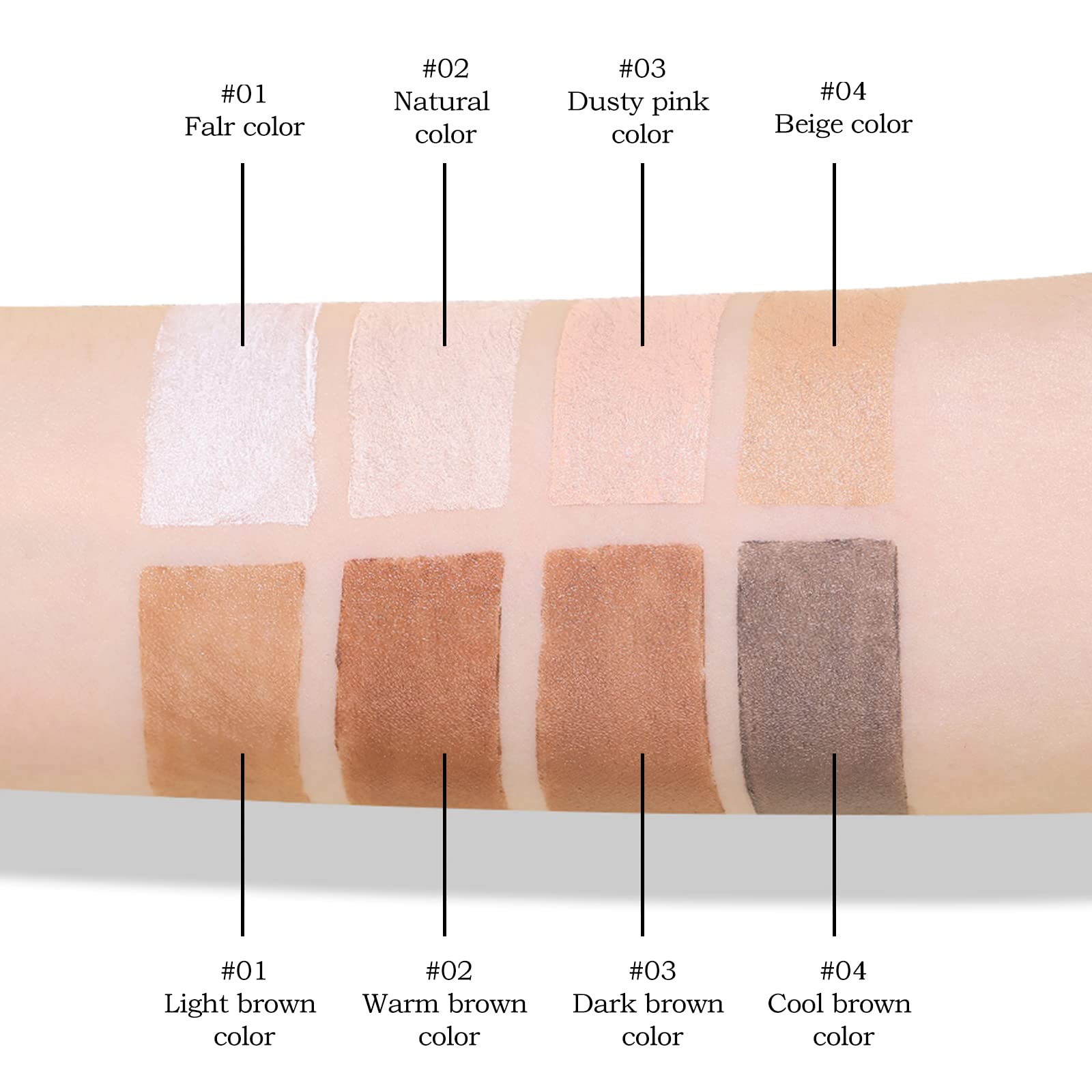 UIIOPJIOM 2 Color Dual Cream Contour Stick (02Natural + Warm brown)