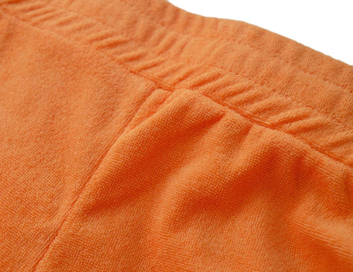 Ms SYJ Women's Terry Shorts Casual Lounge Short Pants Running Workout Hot Pants(Orange New,6-8)