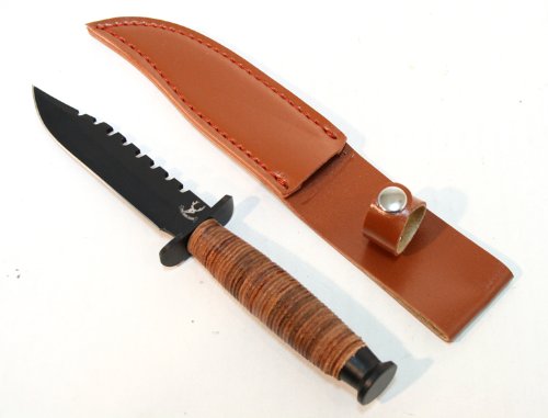 Lastworld 9" Hunting Knife Sharp Heavy Duty with Sheath