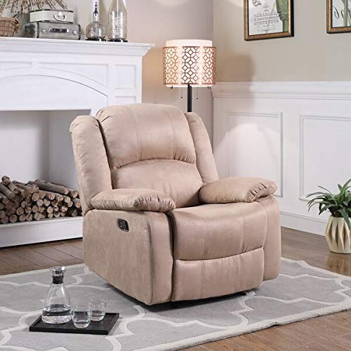Microfiber Manual Wall Hugger 2-Position Recliner - Mocha