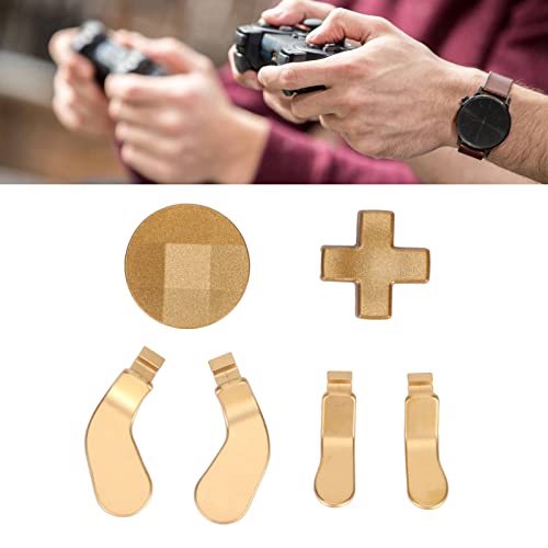 PUSOKEI Metal D-Pads, Stainless Steel Trigger Paddles and 2 Interchangeable D Pads, Gamepad Trigger Buttons Replacement for Elite Series 2 Controllers