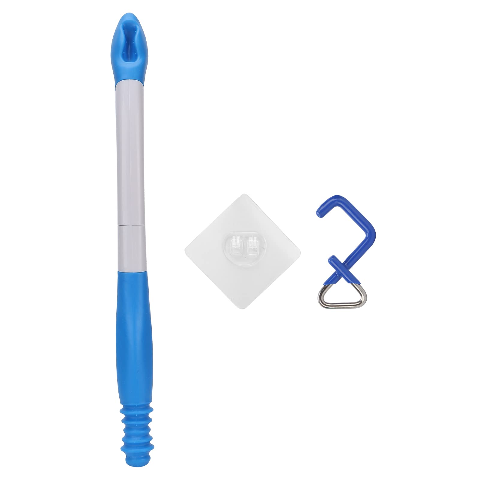 Toilet Aids Tools for Wiping, 15.7in Foldable Personal Butt Wiper Tools, Long Reach Comfort Toilet Wiping Aids Tools - Self Assist Bathroom Bottom Buddy Wiping Toilet Aid with Wall Stickers and Hooks