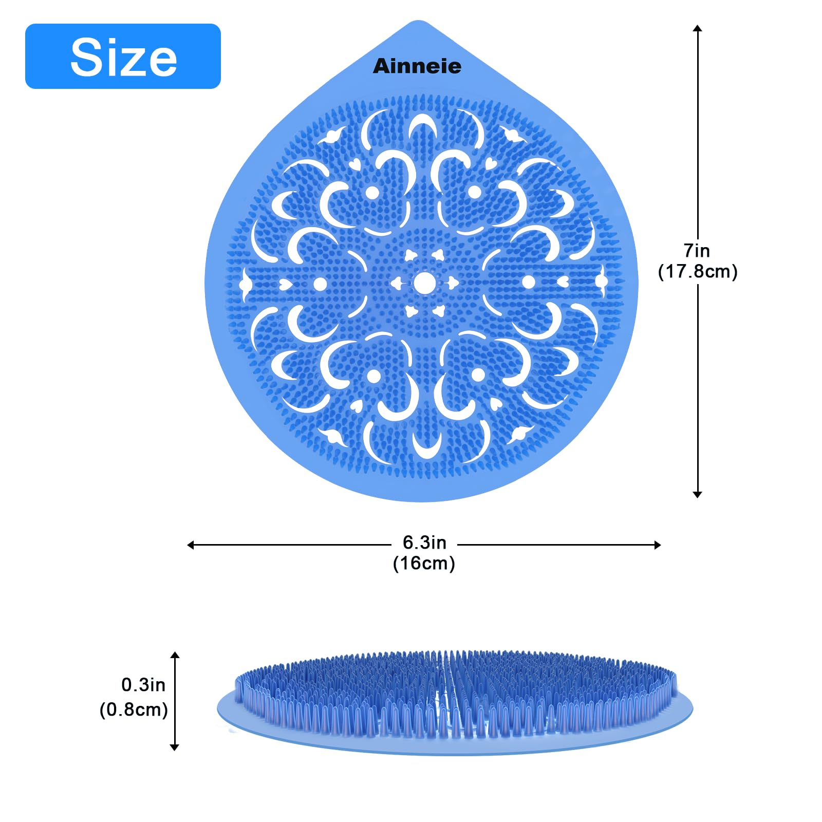 Urinal Screen Deodorizer 50 Pack,Urinal Cakes Deodorizer Anti-Splash Urinal Screens for Urinals in Restrooms, Restaurants, Office, Schools (25 Blue+25 Orange)